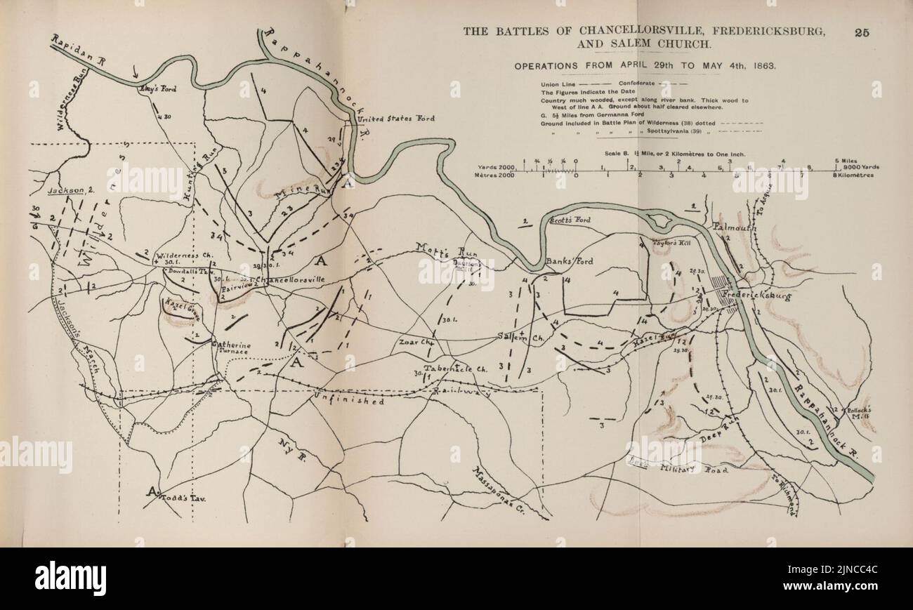 The American Civil War-maps Stock Photo - Alamy