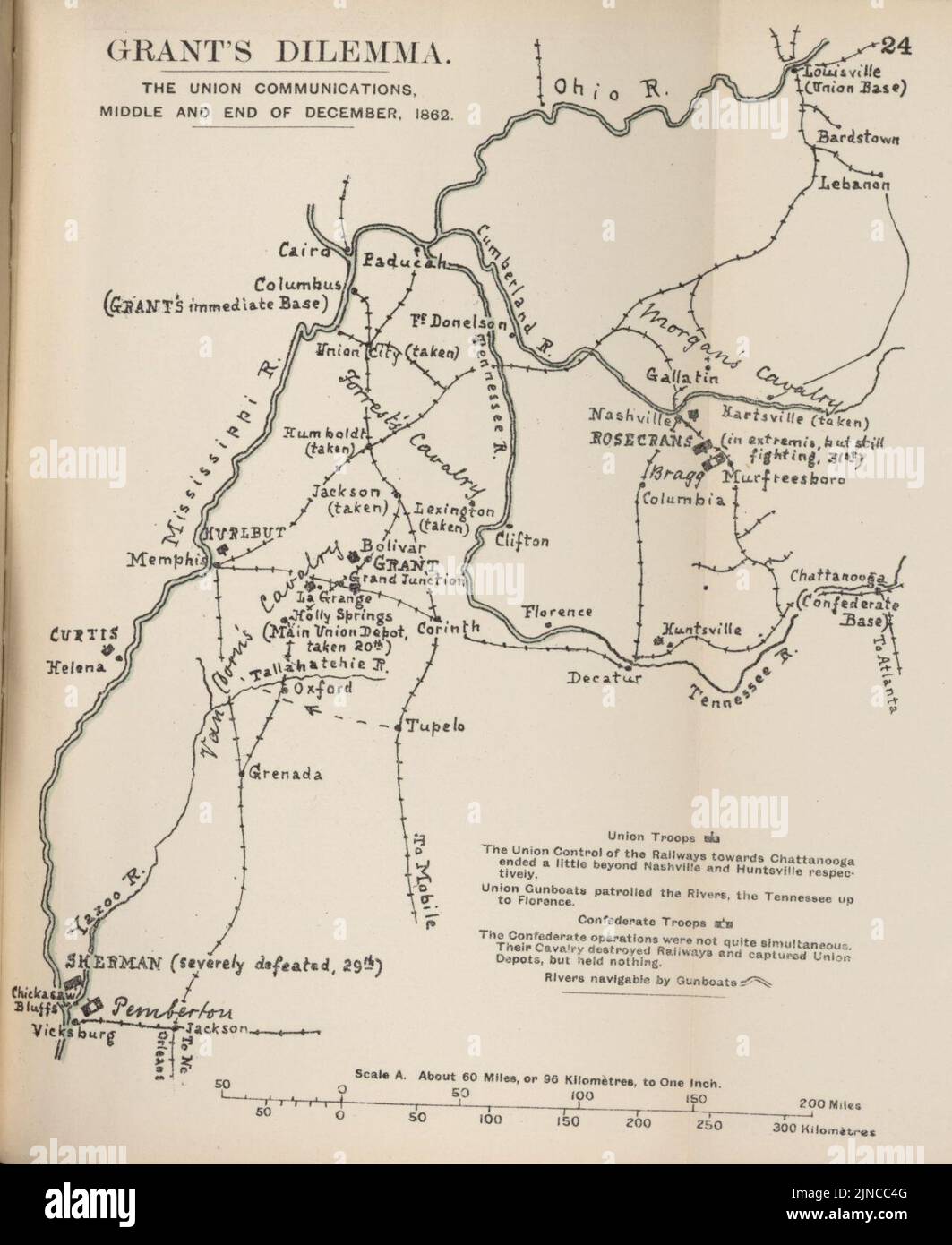 The American Civil War-maps Stock Photo - Alamy