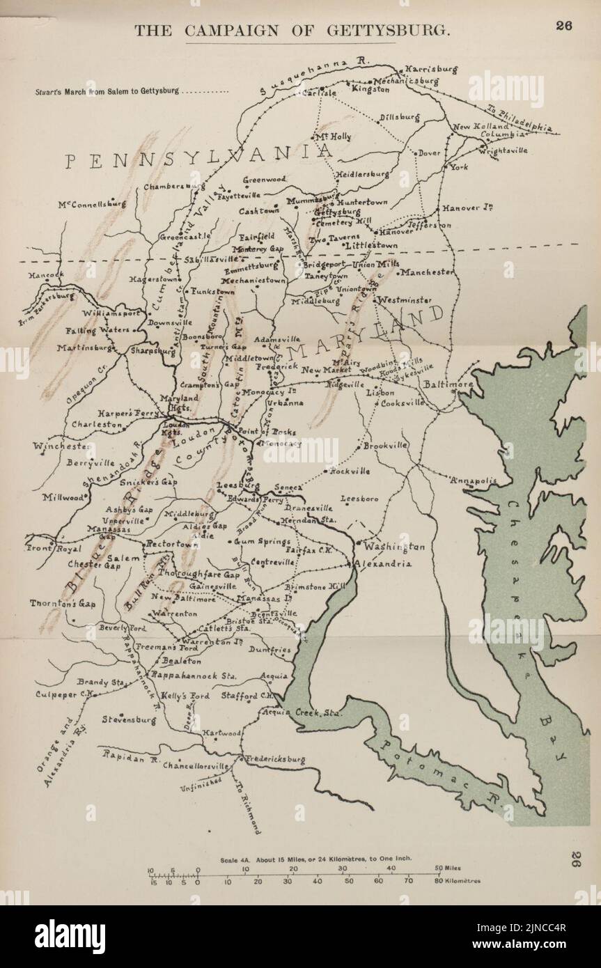 The American Civil War-maps Stock Photo - Alamy