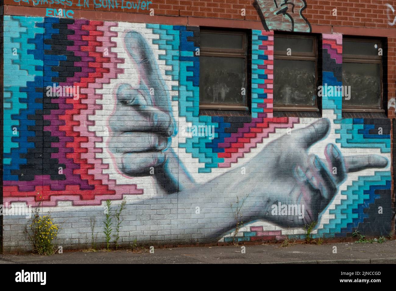 Hands Street Art, Belfast, Northern Ireland Stock Photo - Alamy