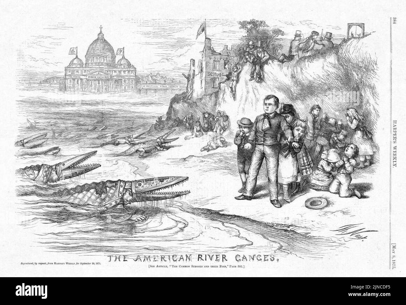 The American River Ganges (Thomas Nast cartoon Stock Photo - Alamy