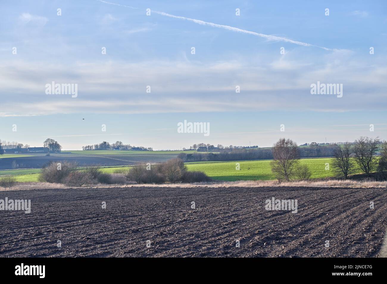 Early springtime in the countryside - Denmark. A photo of the ...