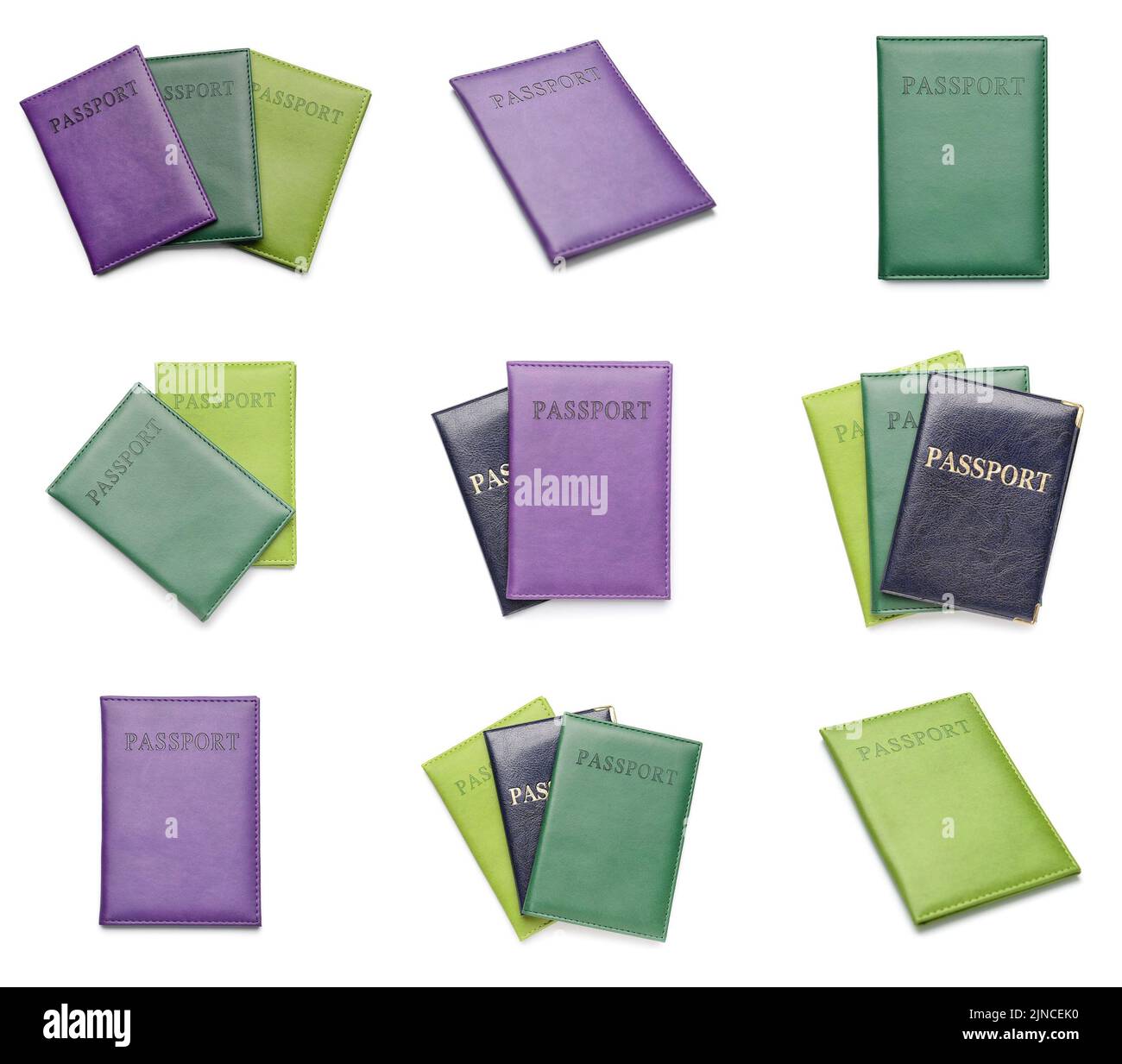 Set of passports isolated on white Stock Photo - Alamy