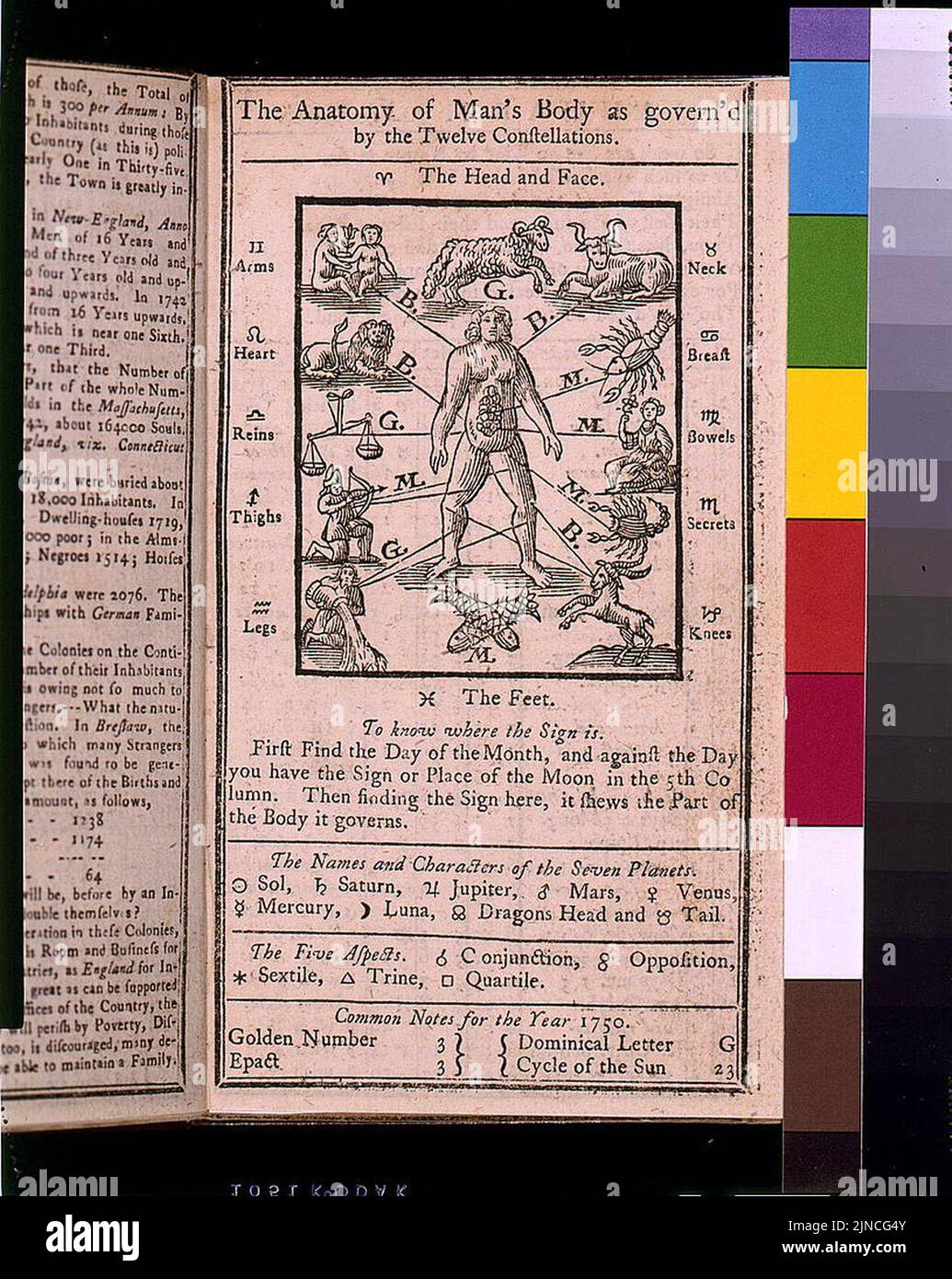 The anatomy of man's body, as govern'd by the twelve constellations ...