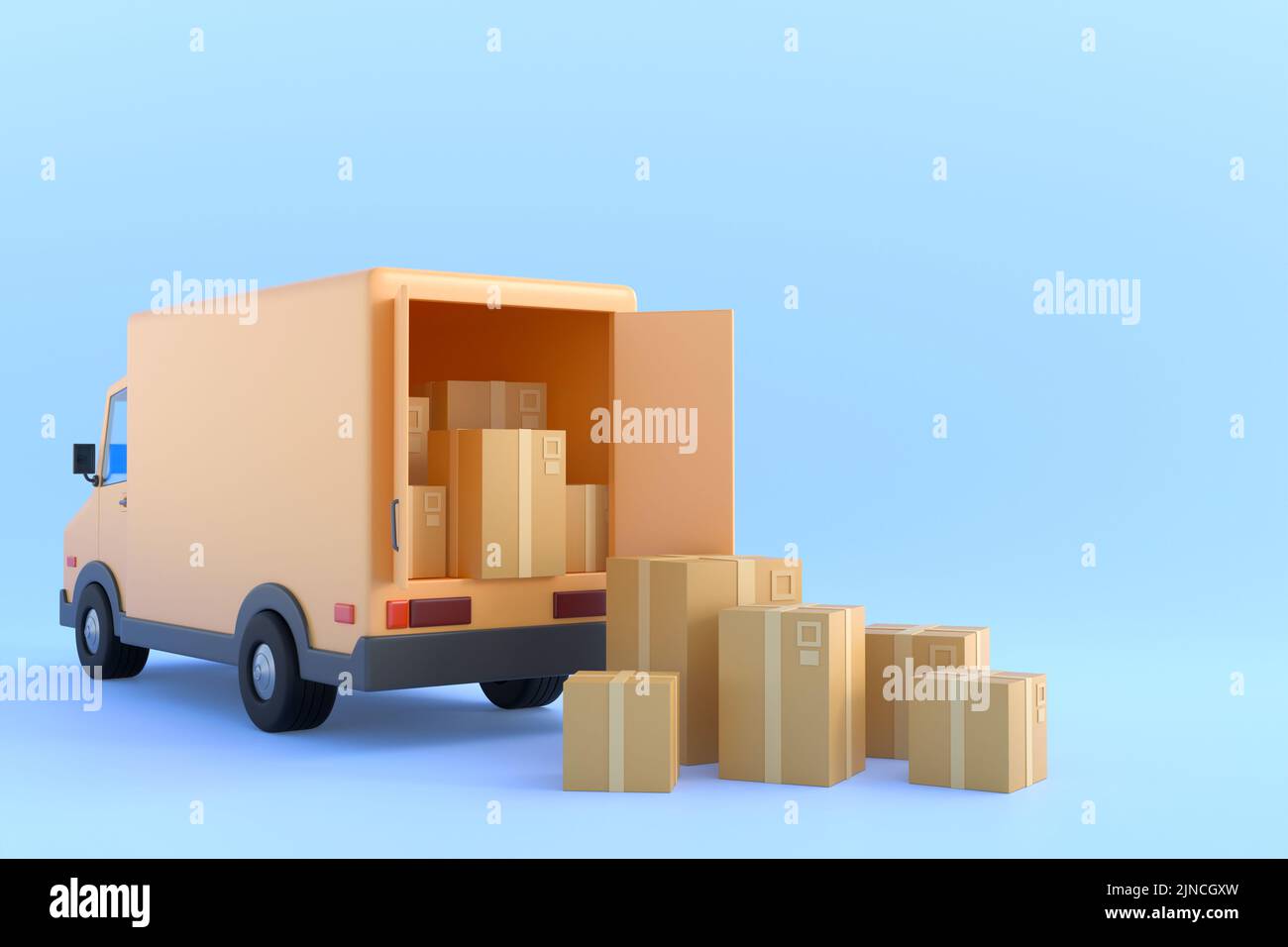 E-commerce concept, Delivery service on mobile application ...