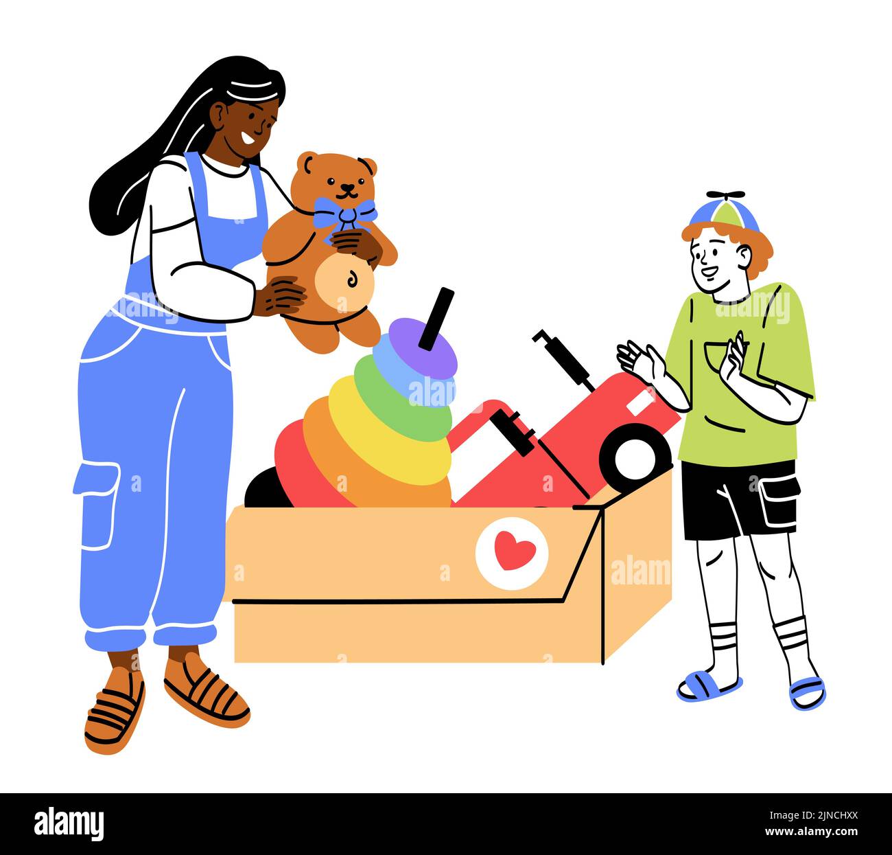 Charity fundraising cartoon Cut Out Stock Images & Pictures - Alamy