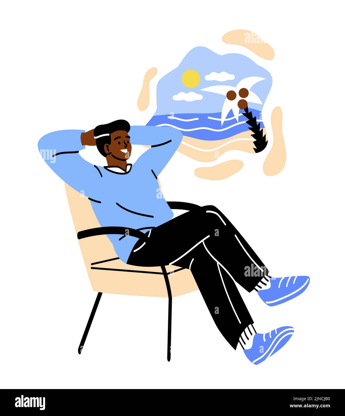 Dreaming person concept Stock Vector Image & Art - Alamy