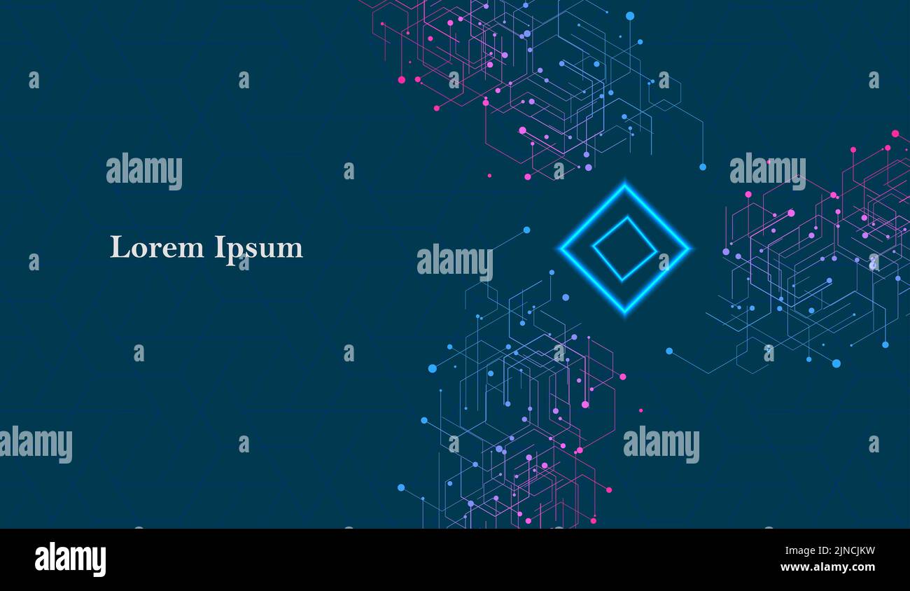 abstract blue pink hexagon, network image, geometric navy texture ...