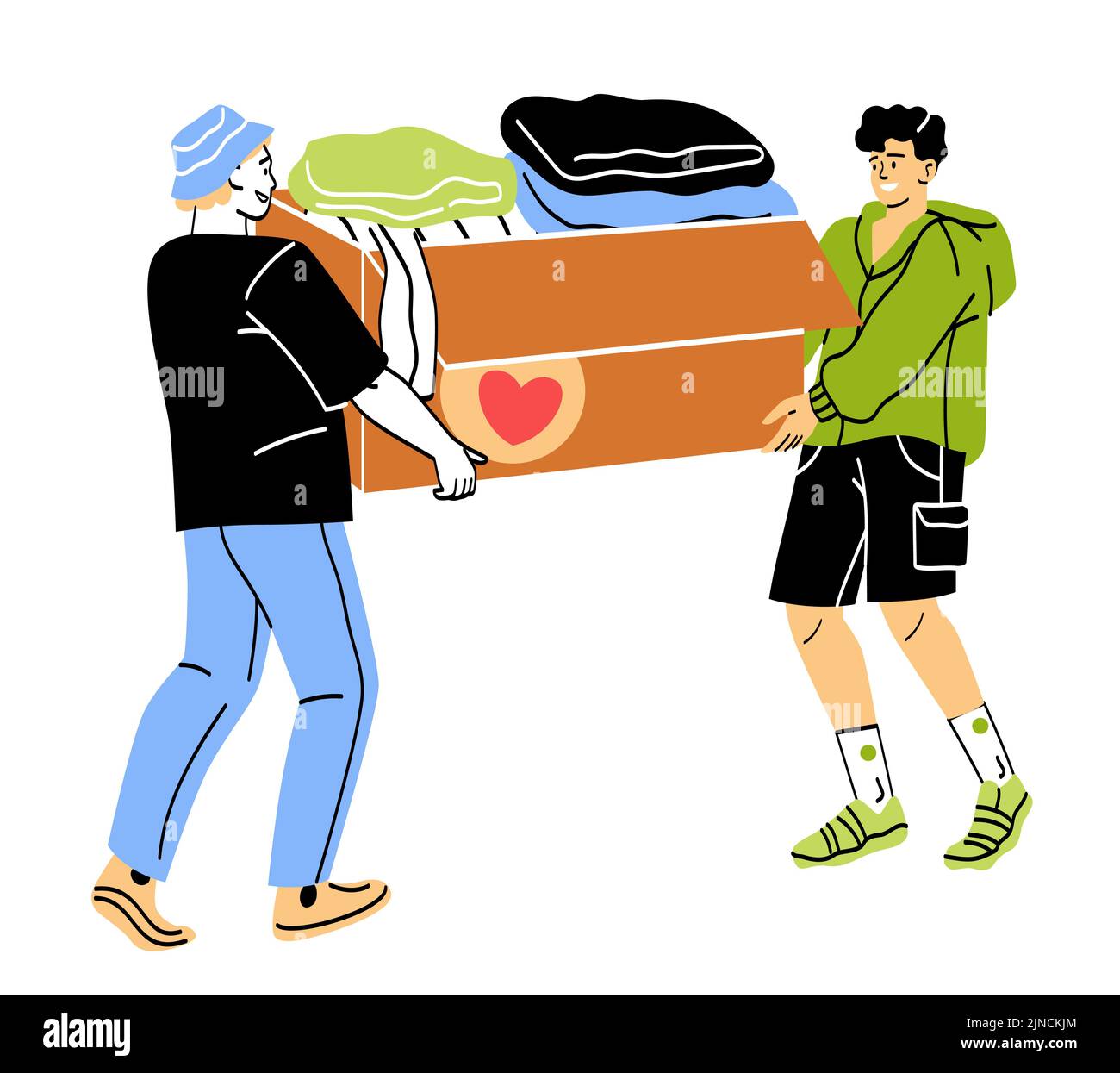 Charity fundraising cartoon Cut Out Stock Images & Pictures - Alamy