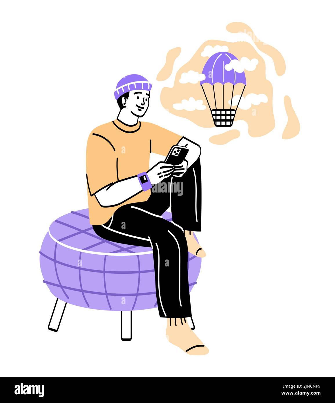 Dreaming person concept Stock Vector Image & Art - Alamy