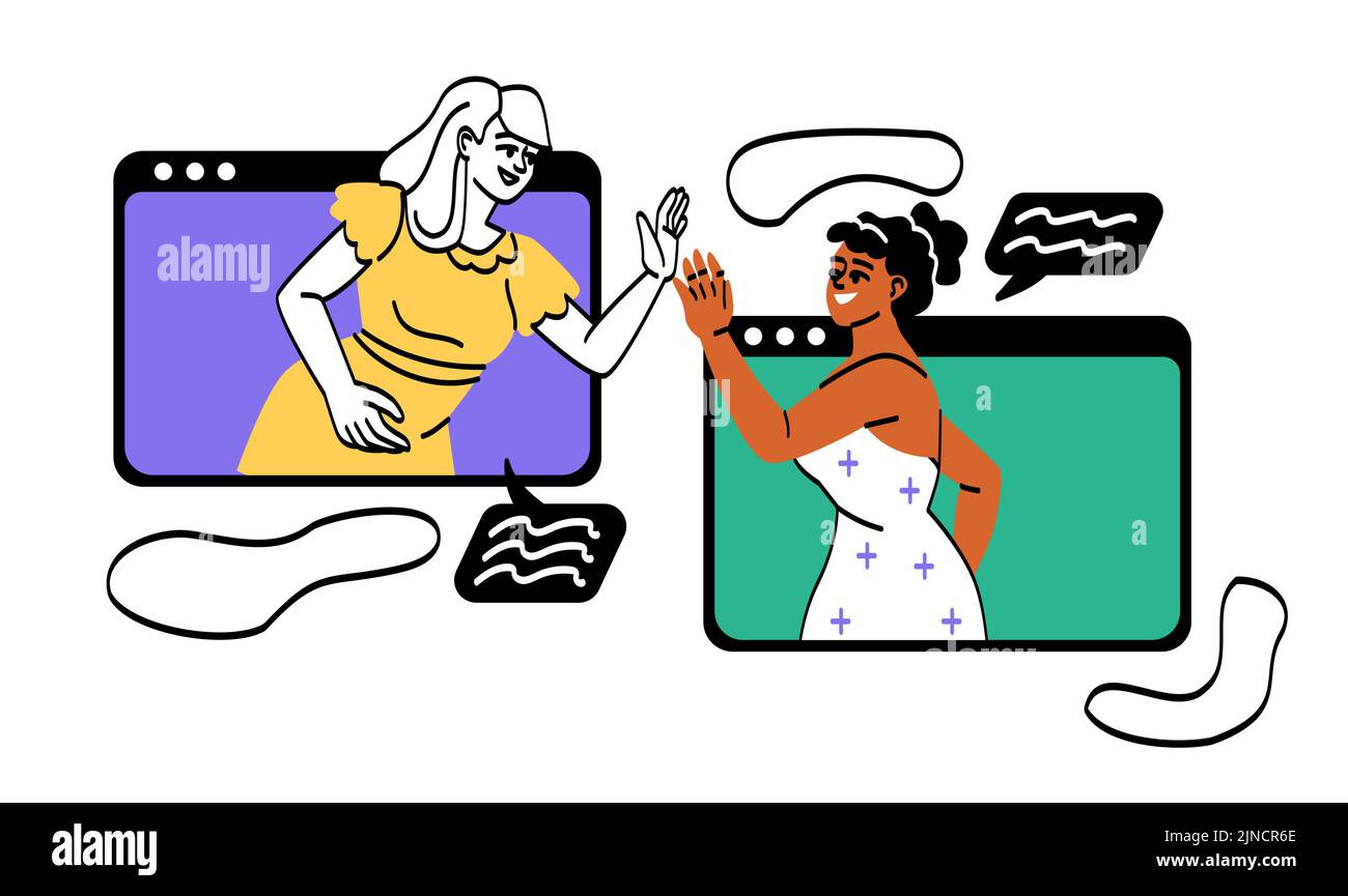 People greeting each other concept Stock Vector Image & Art - Alamy