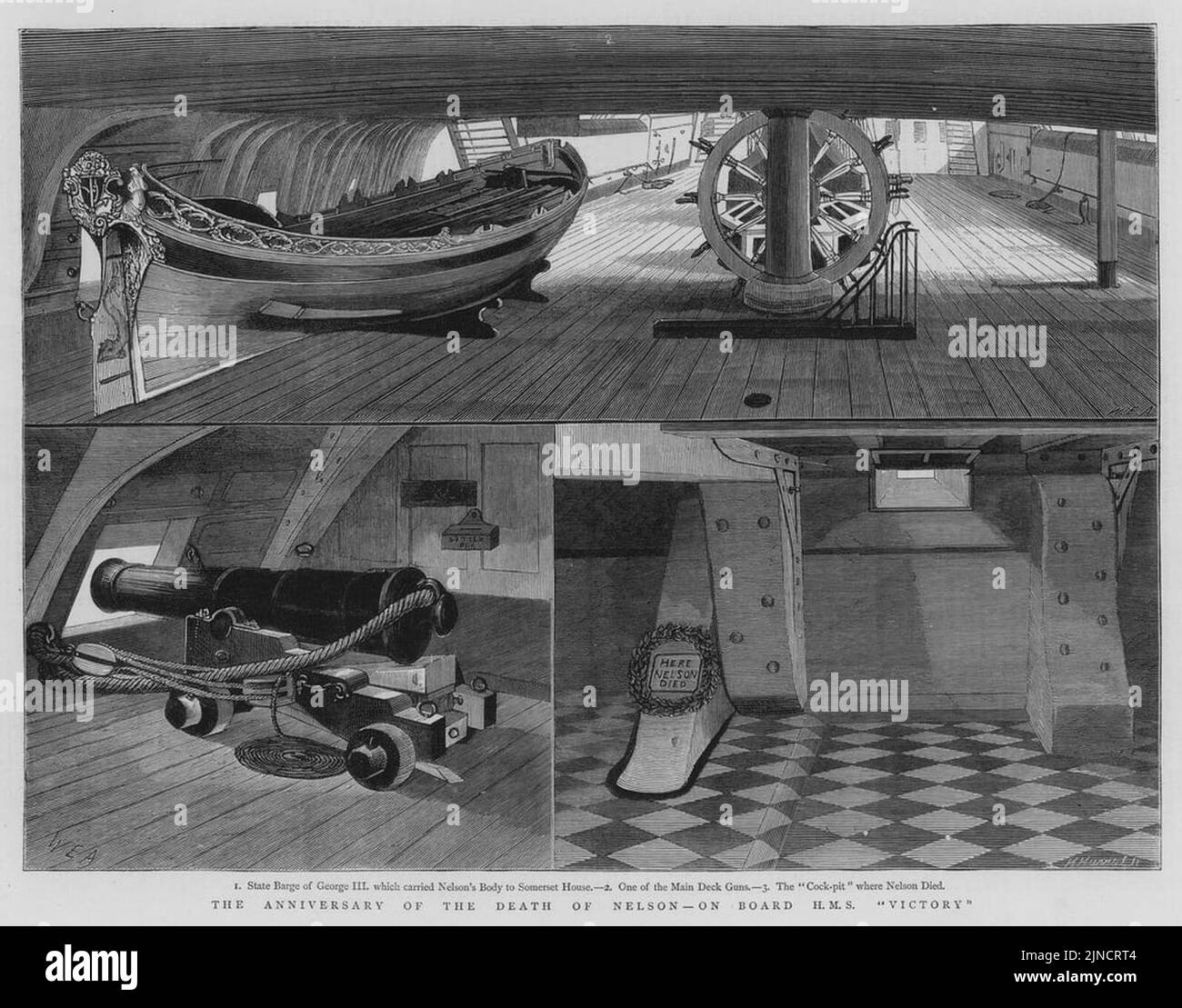 The Anniversary of the Death of Nelson, on Board HMS 'Victory' - The ...