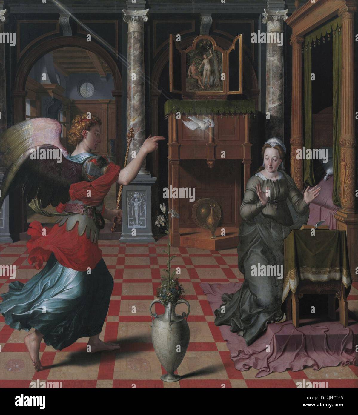 The Annunciation, by Pieter Pourbus Stock Photo - Alamy