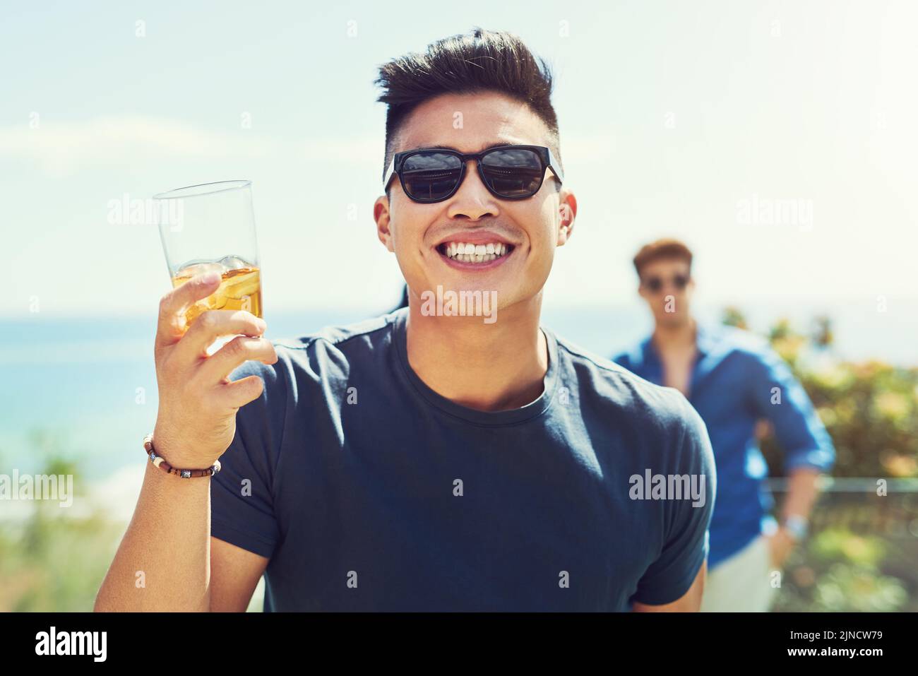 My face just says it all, Im beyond happy. Portrait of a handsome young ...