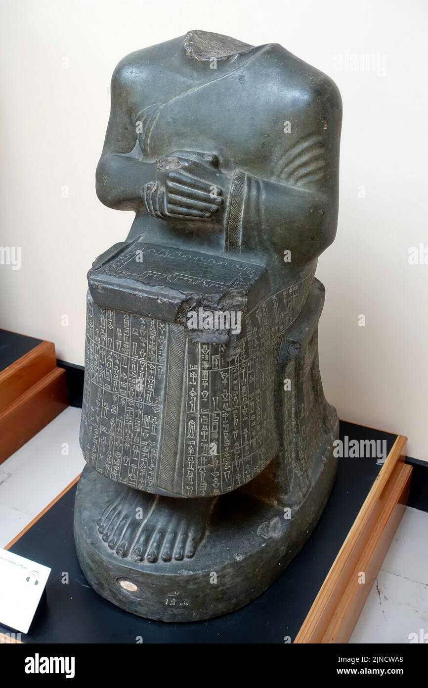 The Architect with a Plan, copy of original in the Louvre, Girsu, Tello ...