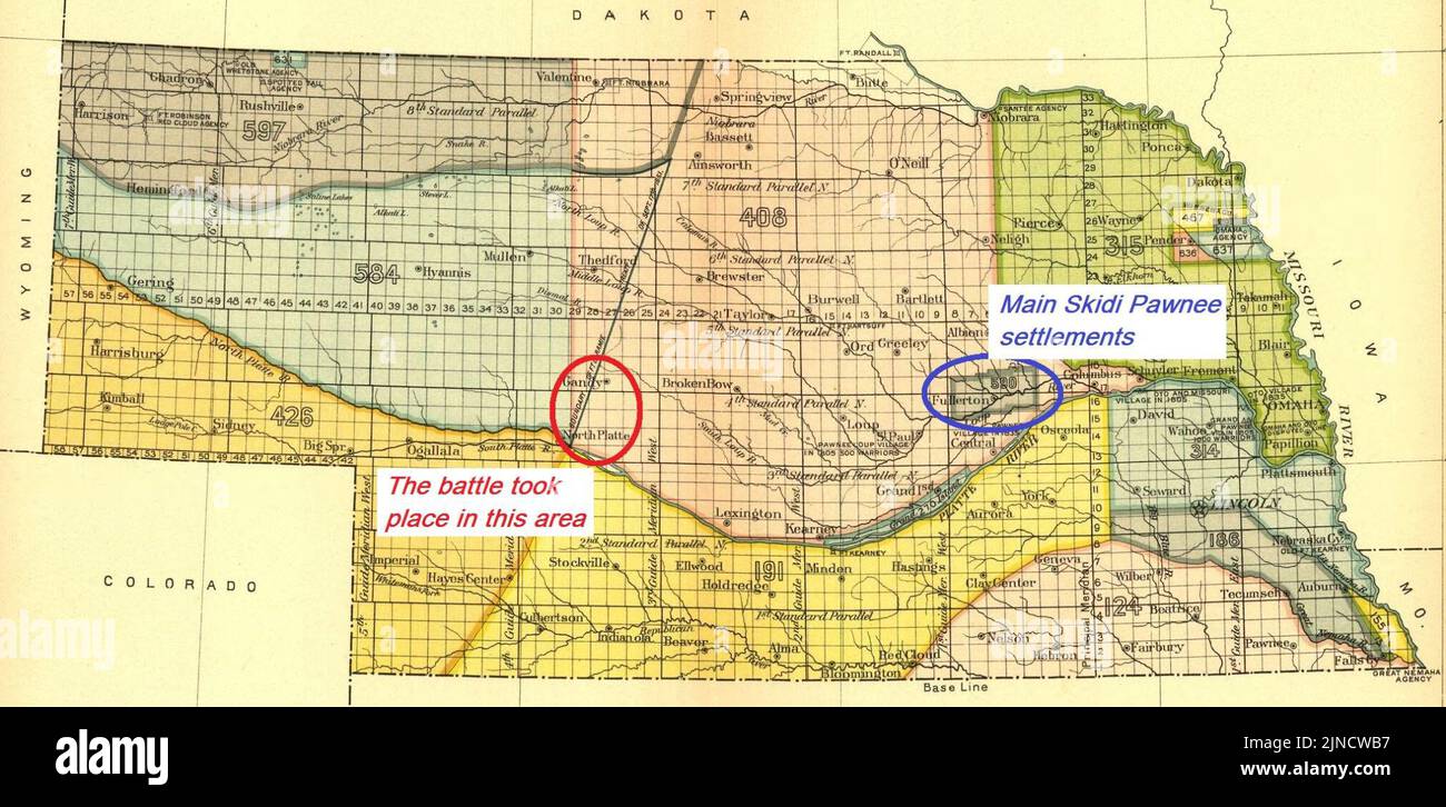 The area where the Pawnee captured the Sacred Arrows of the Cheyenne ...