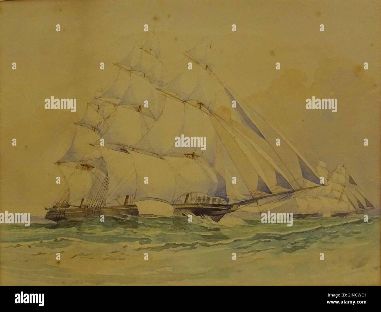 The 'Ariel' & 'Taeping' Racing up the English Channel on 5 September ...