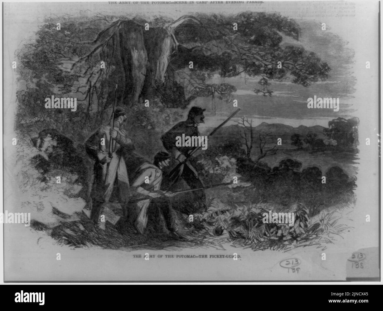 The Army of the Potomac-the picket-guard Stock Photo - Alamy
