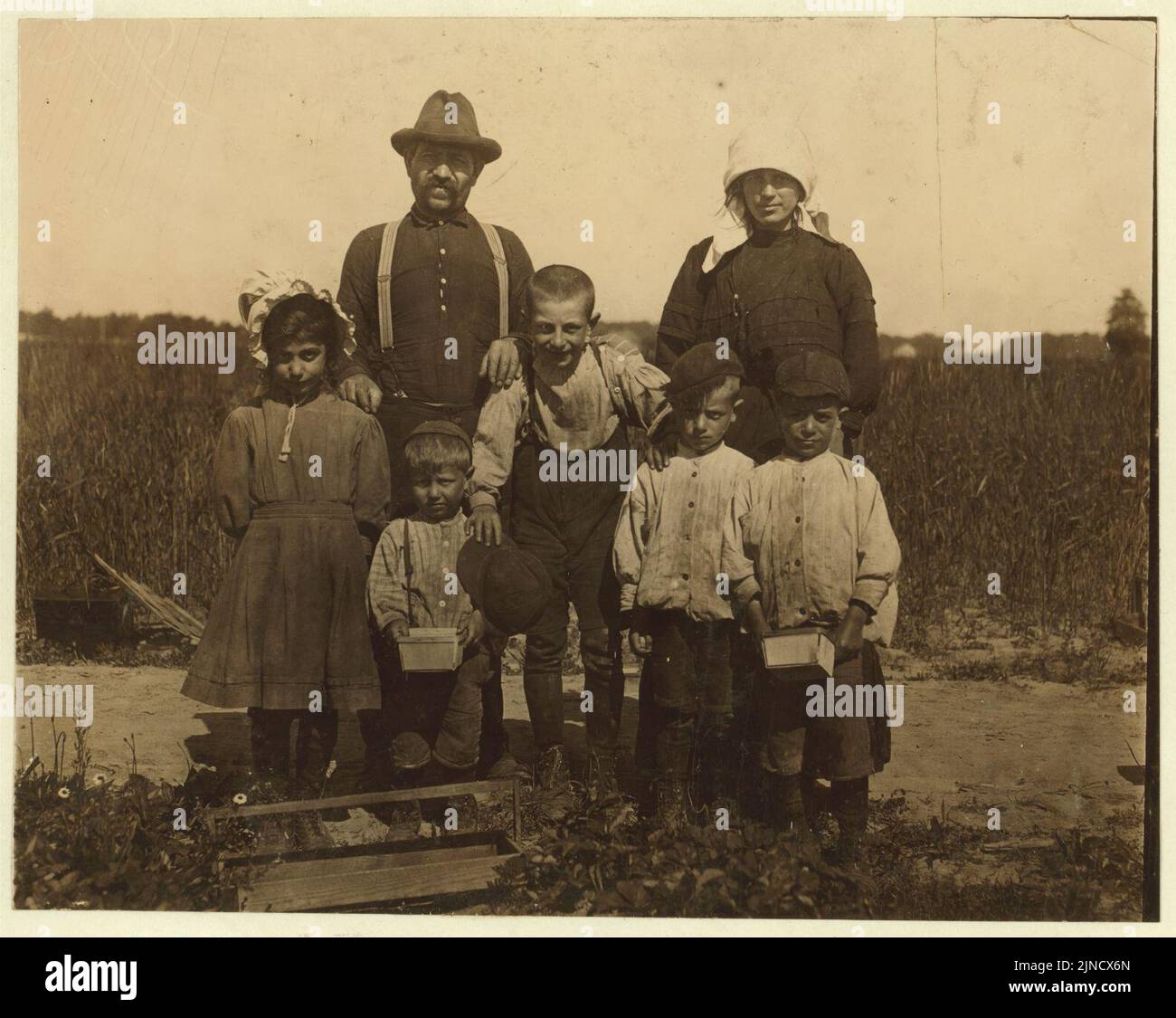 The Arnao family of berry pickers in the fields of Truitt's farm. This ...