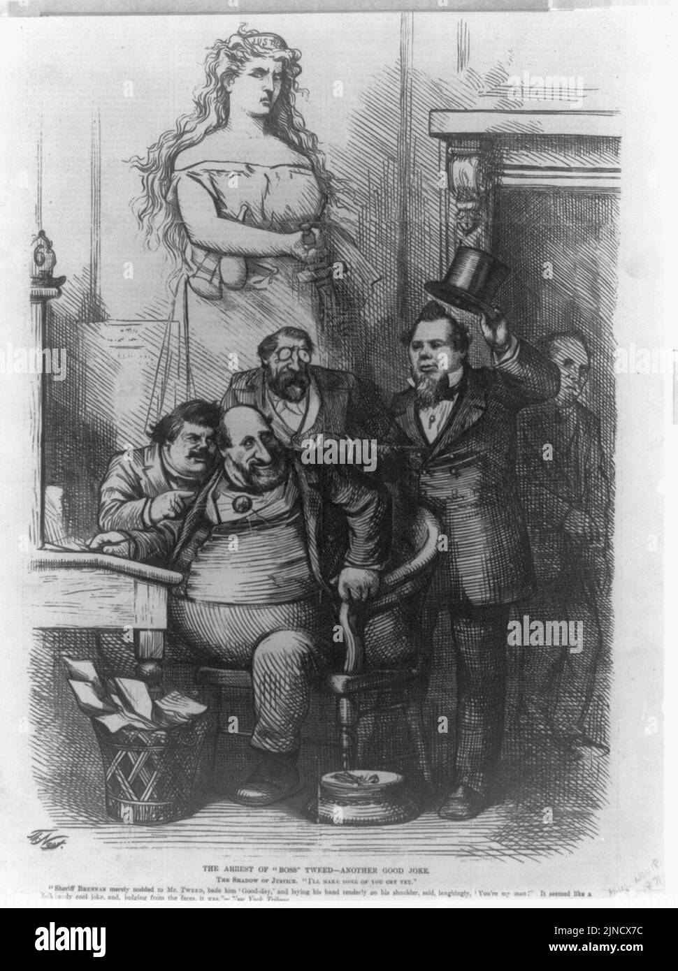The arrest of ''Boss'' Tweed - another good joke Stock Photo - Alamy