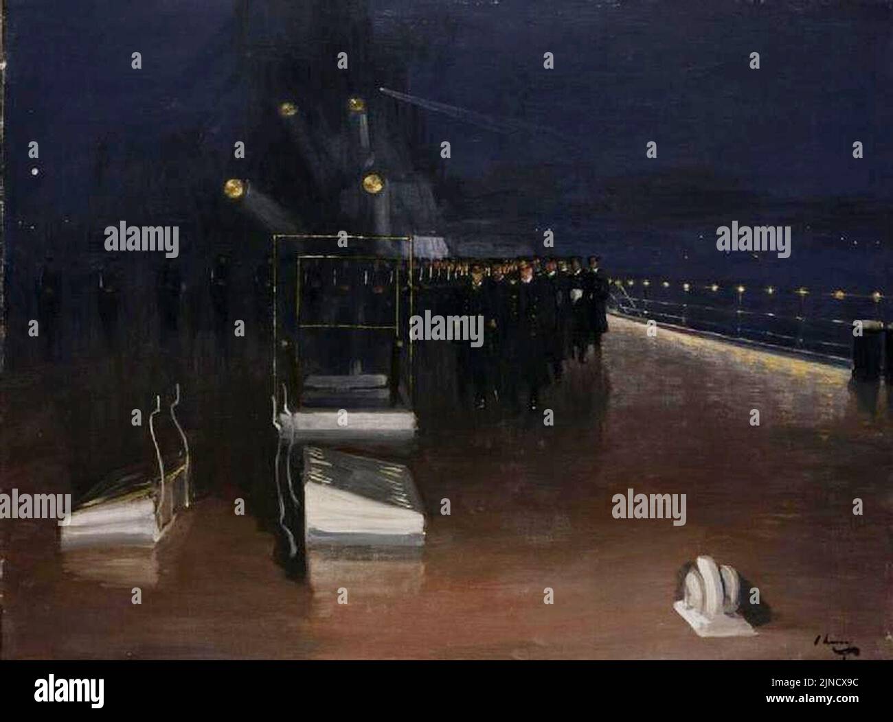 The Arrival of the German Delegates on HMS Queen Elizabeth 1918 by John ...