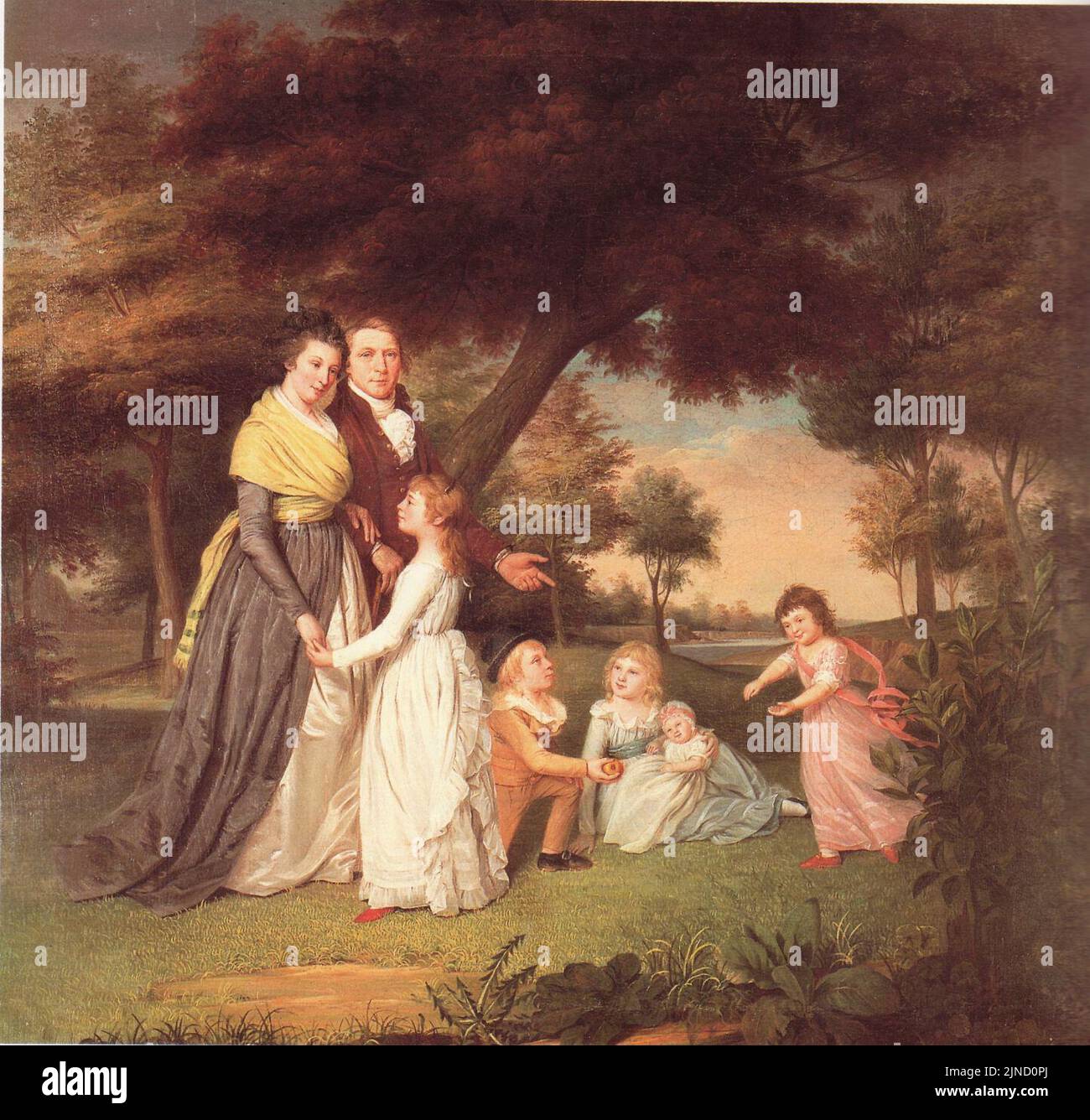 The artist and his family james peale Stock Photo - Alamy