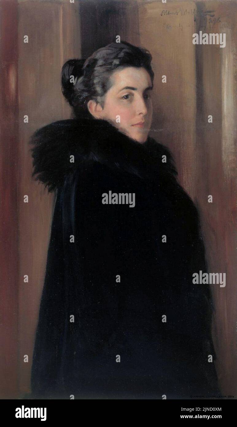 The artist's wife Ellan Edelfelt, by Albert Edelfelt Stock Photo - Alamy
