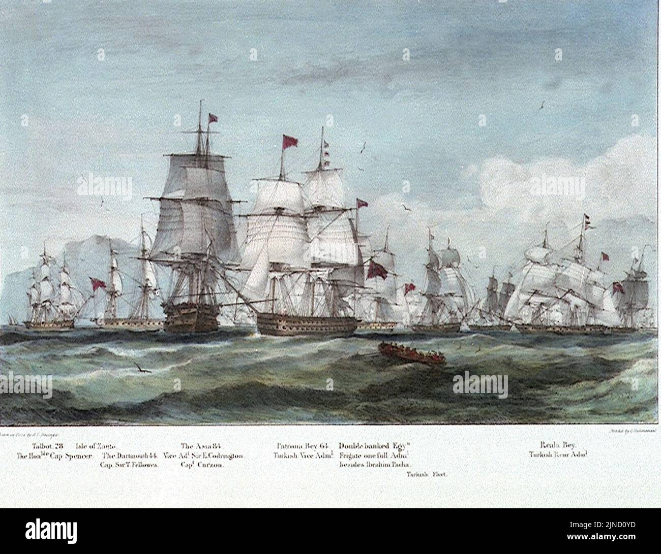 The Asia, and the Patrona Bey's ship, Turkish Fleet, in close contact ...