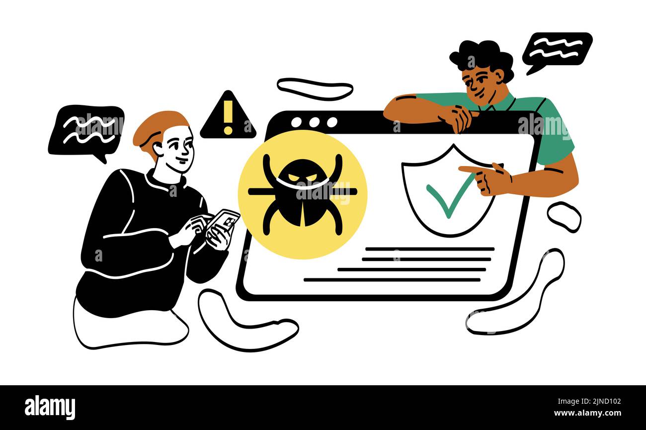 Cybersecurity warning Cut Out Stock Images & Pictures - Alamy