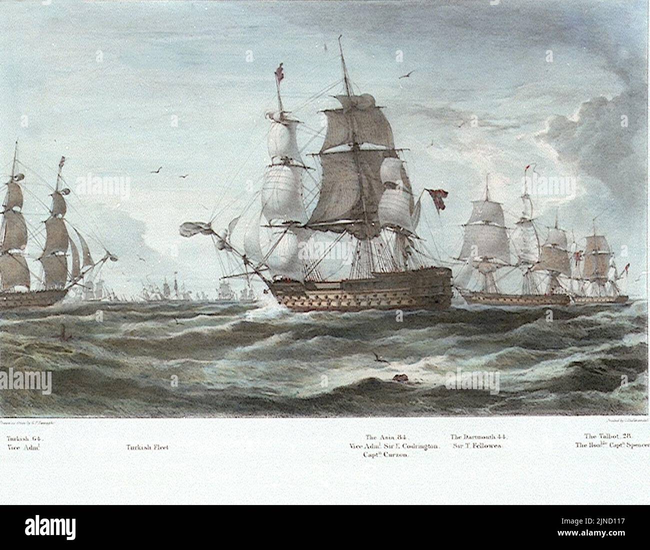 The Asia, the Dartmouth and the Talbot with the Turkish Fleet, 1-6 Oct ...