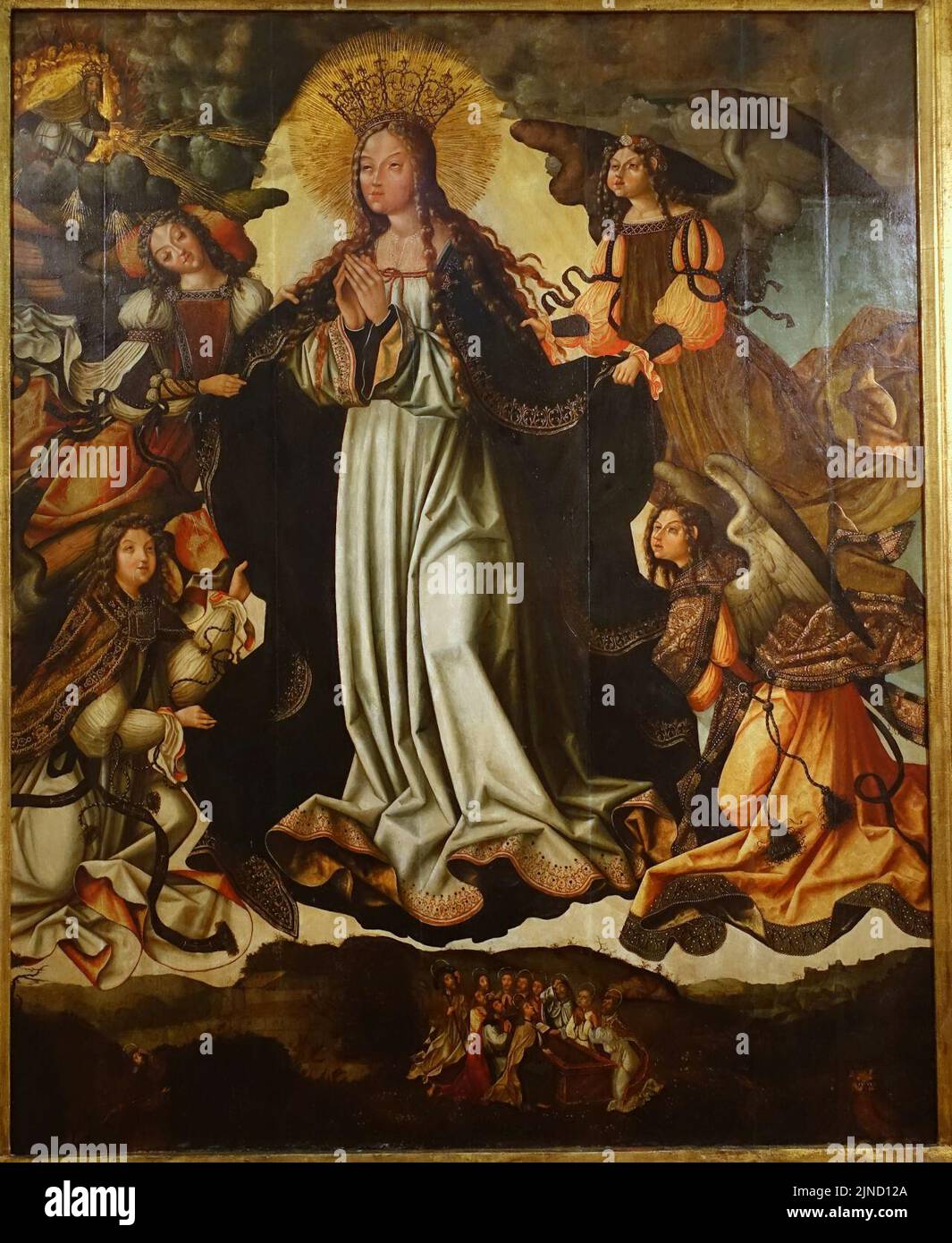 The Assumption of the Virgin, from the Mosteiro de Santa Clara, by Vicente Gil, 1475-1500 Stock ...