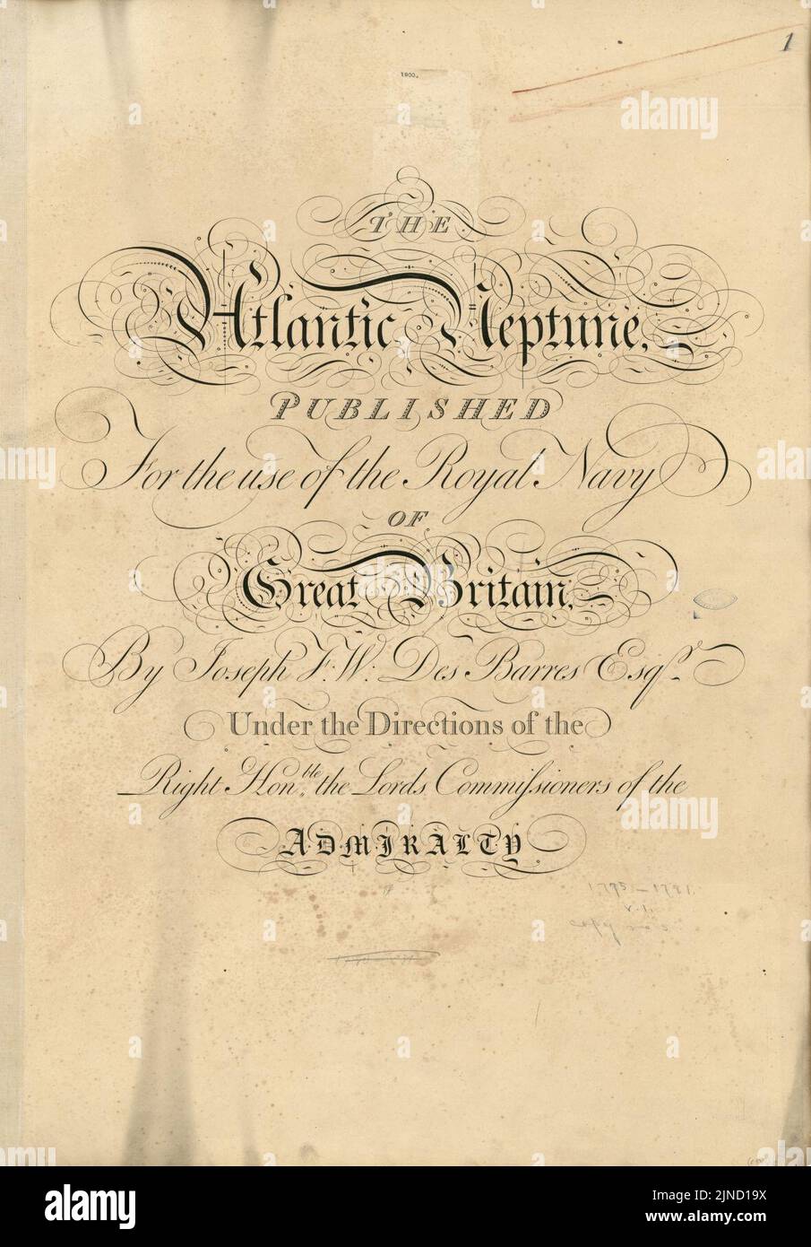 The Atlantic Neptune Stock Photo - Alamy