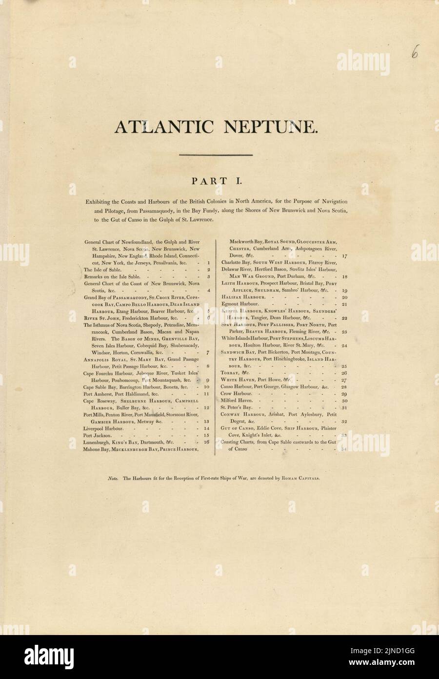 The Atlantic Neptune Stock Photo - Alamy