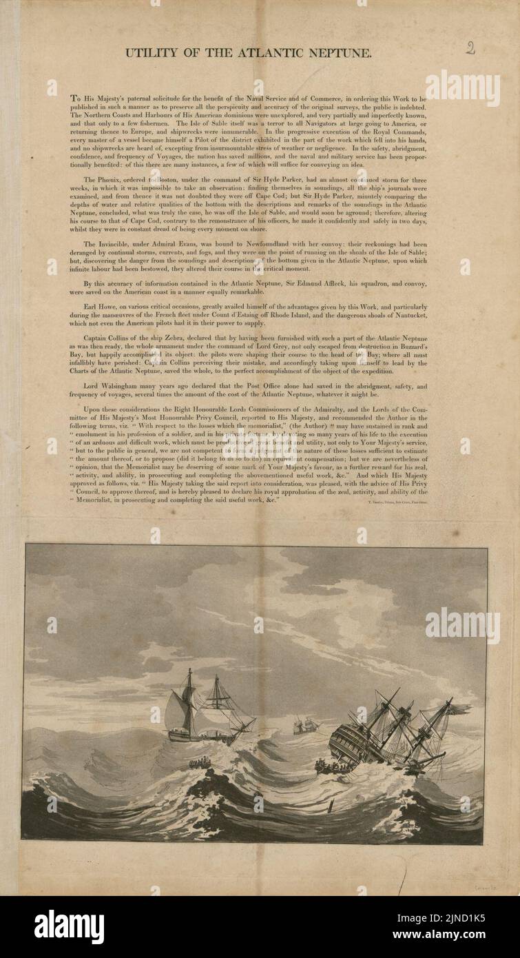 The Atlantic Neptune Stock Photo - Alamy