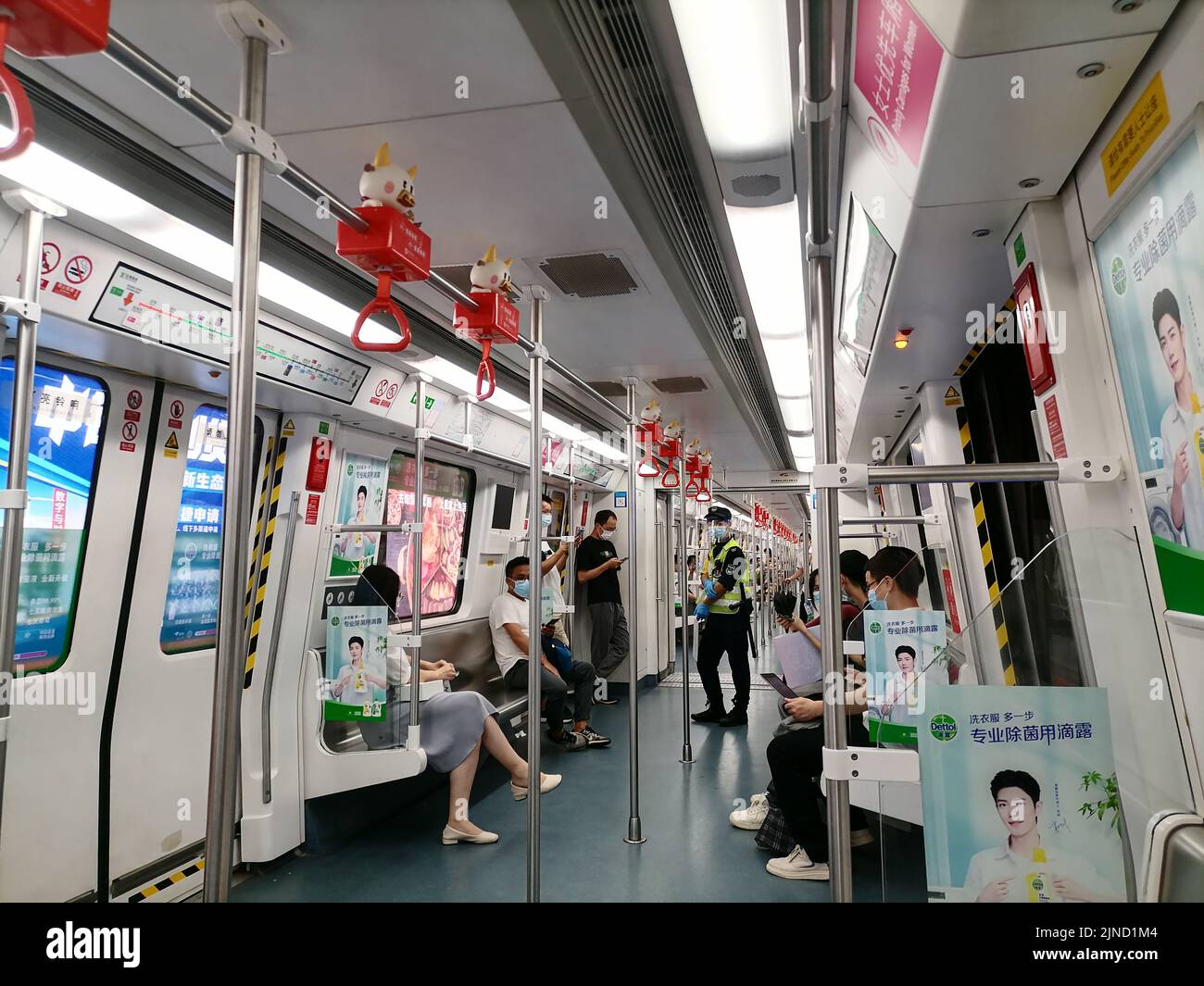Shenzhen, China: Passenger landscape of Shenzhen subway station and ...