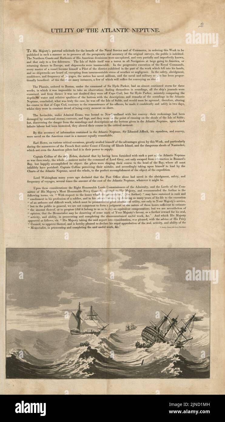 The Atlantic Neptune Stock Photo - Alamy