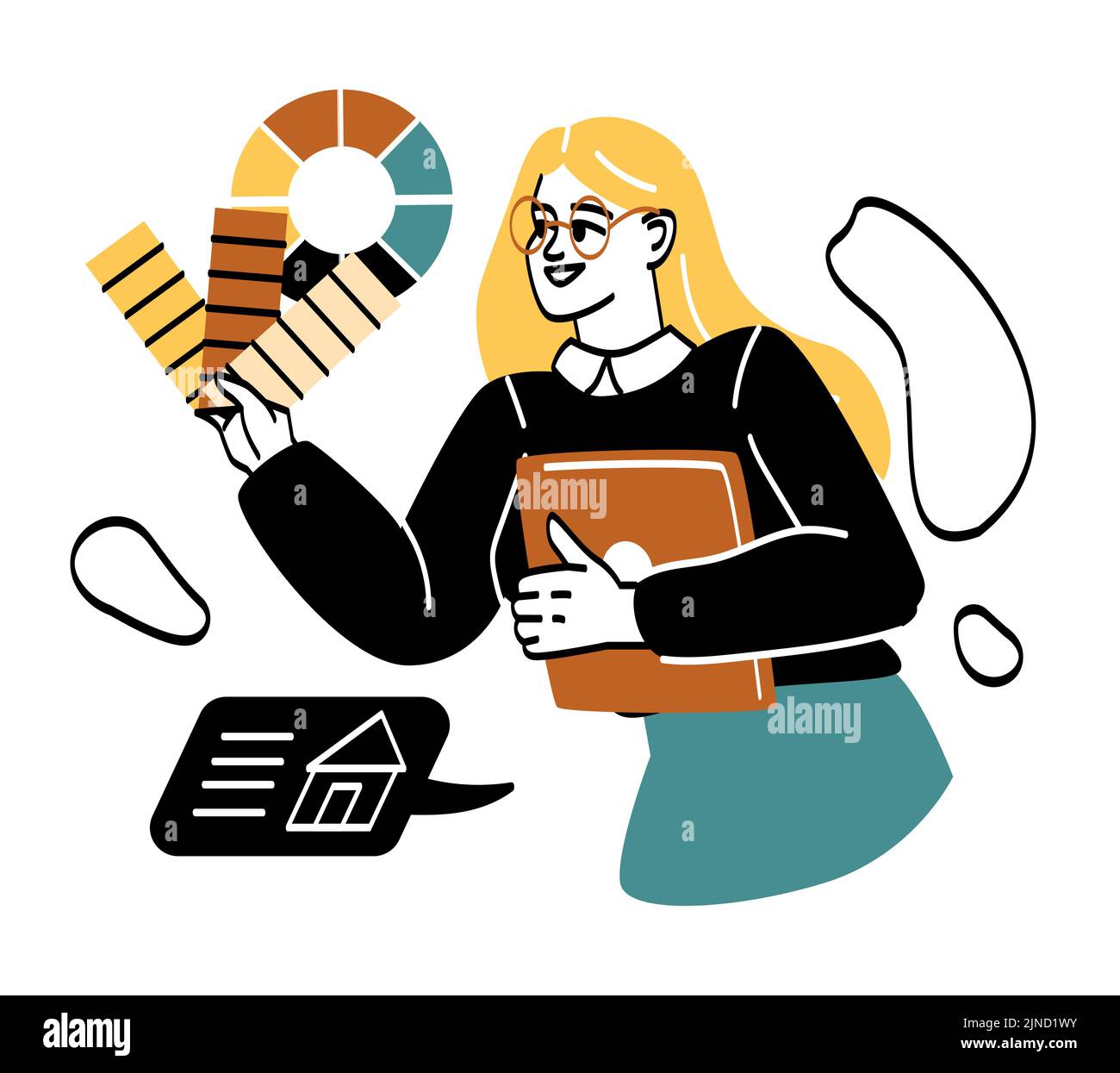 Professional female interior designer Stock Vector Images - Alamy