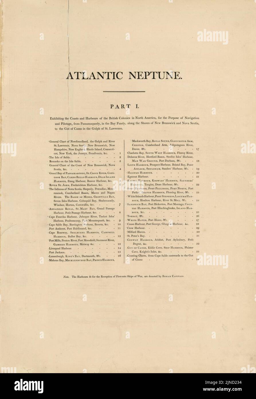 The Atlantic Neptune Stock Photo - Alamy