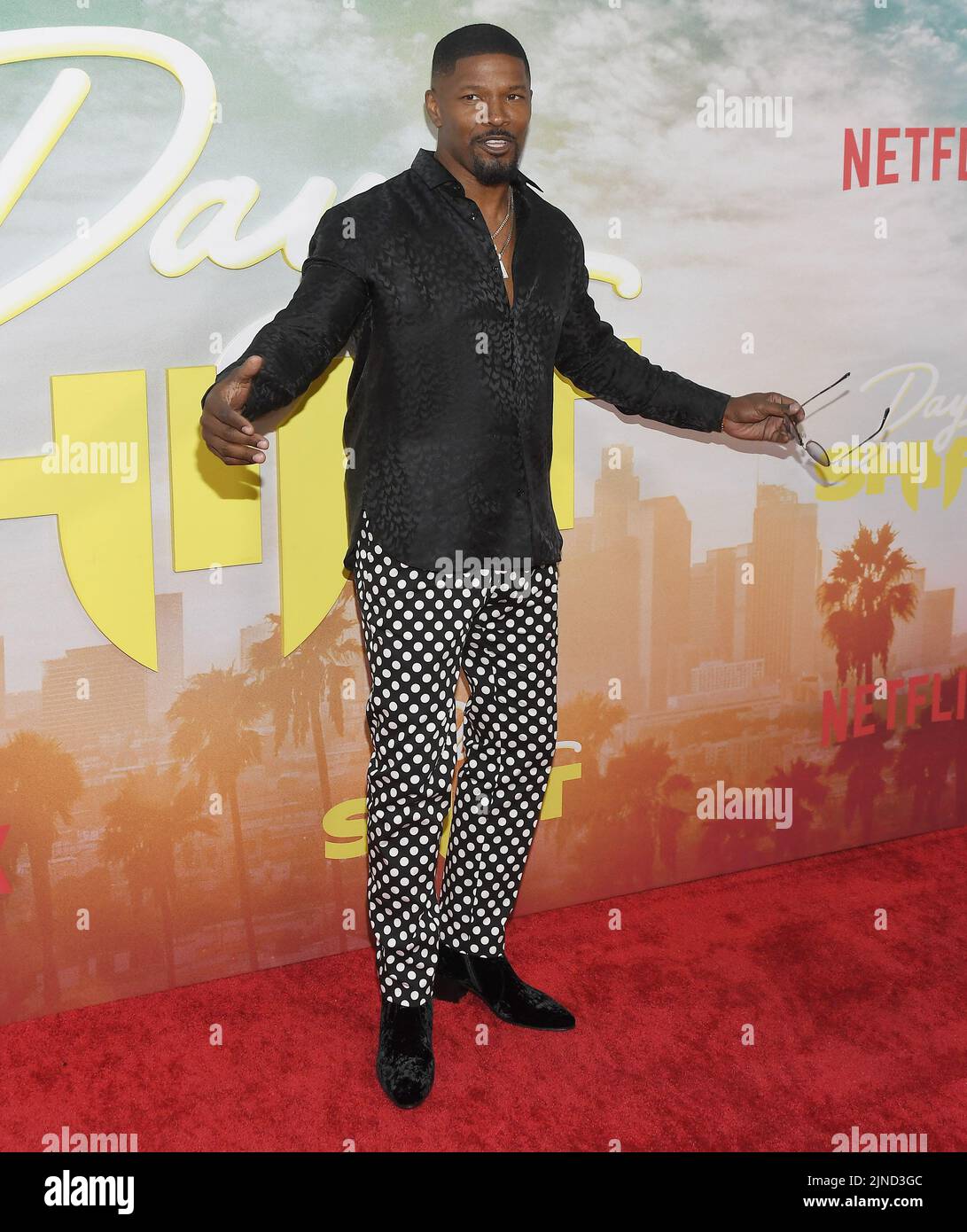 Jamie Foxx arrives at the Netflix's DAY SHIFT World Premiere held at ...