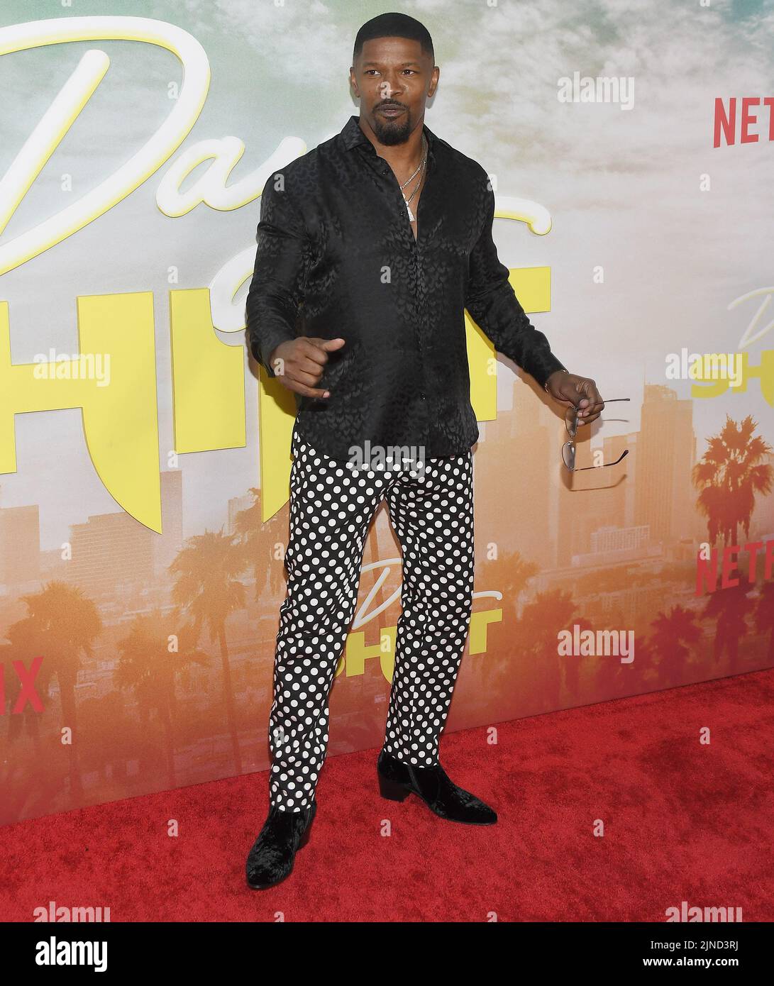 Jamie Foxx arrives at the Netflix's DAY SHIFT World Premiere held at ...