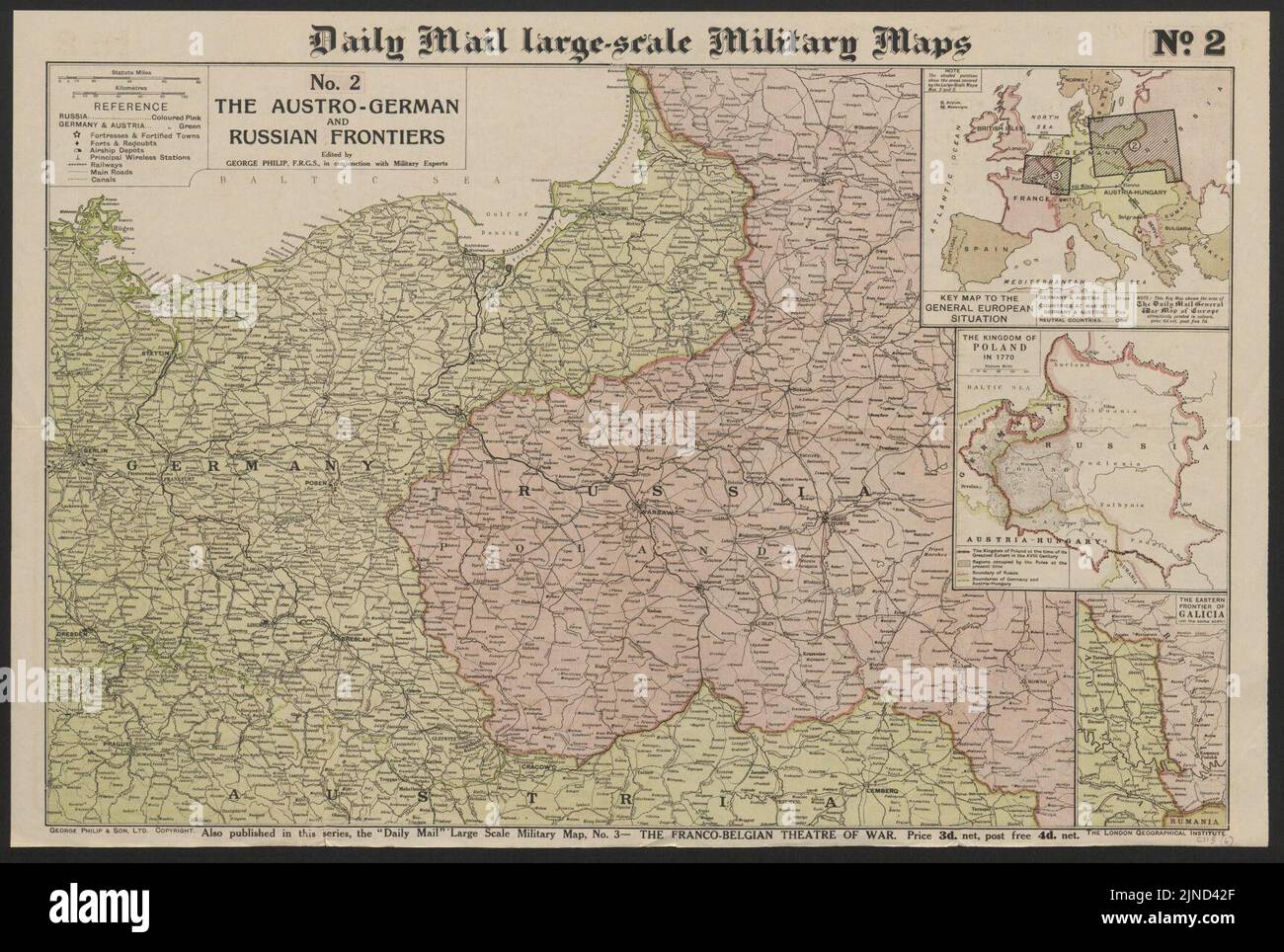 The Austro-German and Russian frontiers (5003831 Stock Photo - Alamy