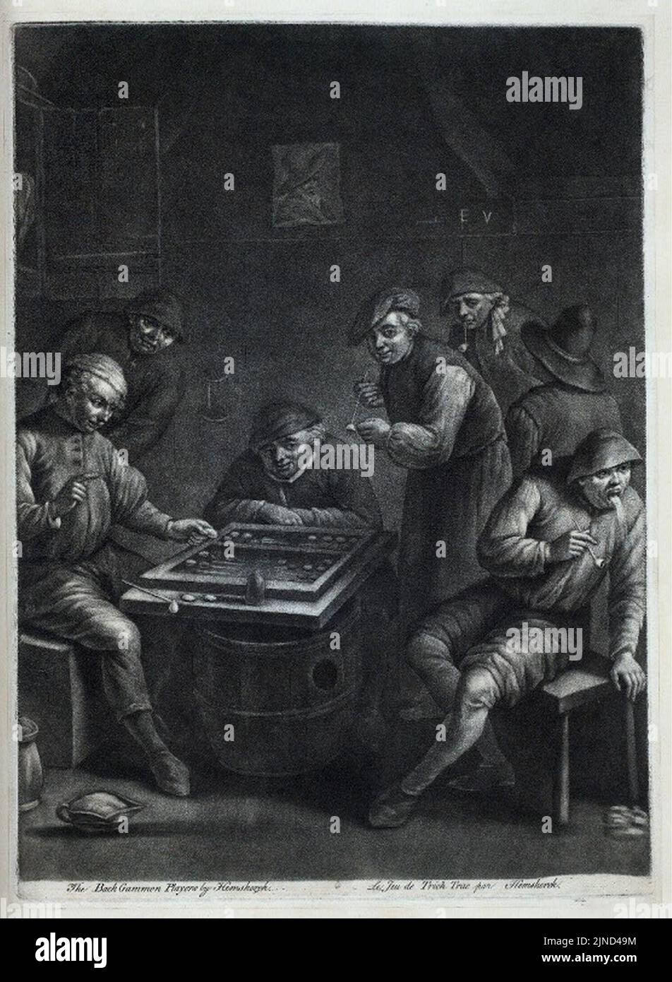 The backgammon players Stock Photo - Alamy