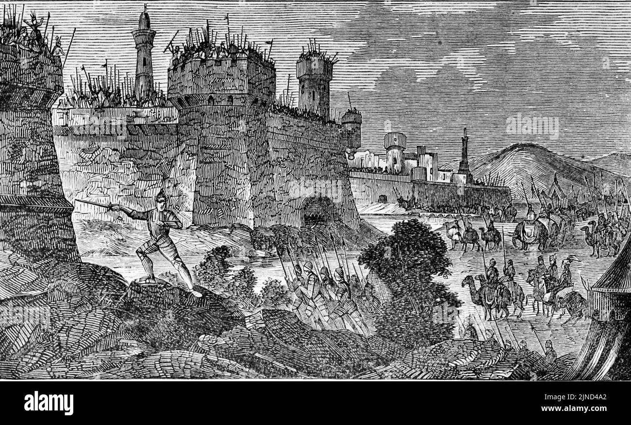 The Babylonians in their city deriding Darius Stock Photo - Alamy