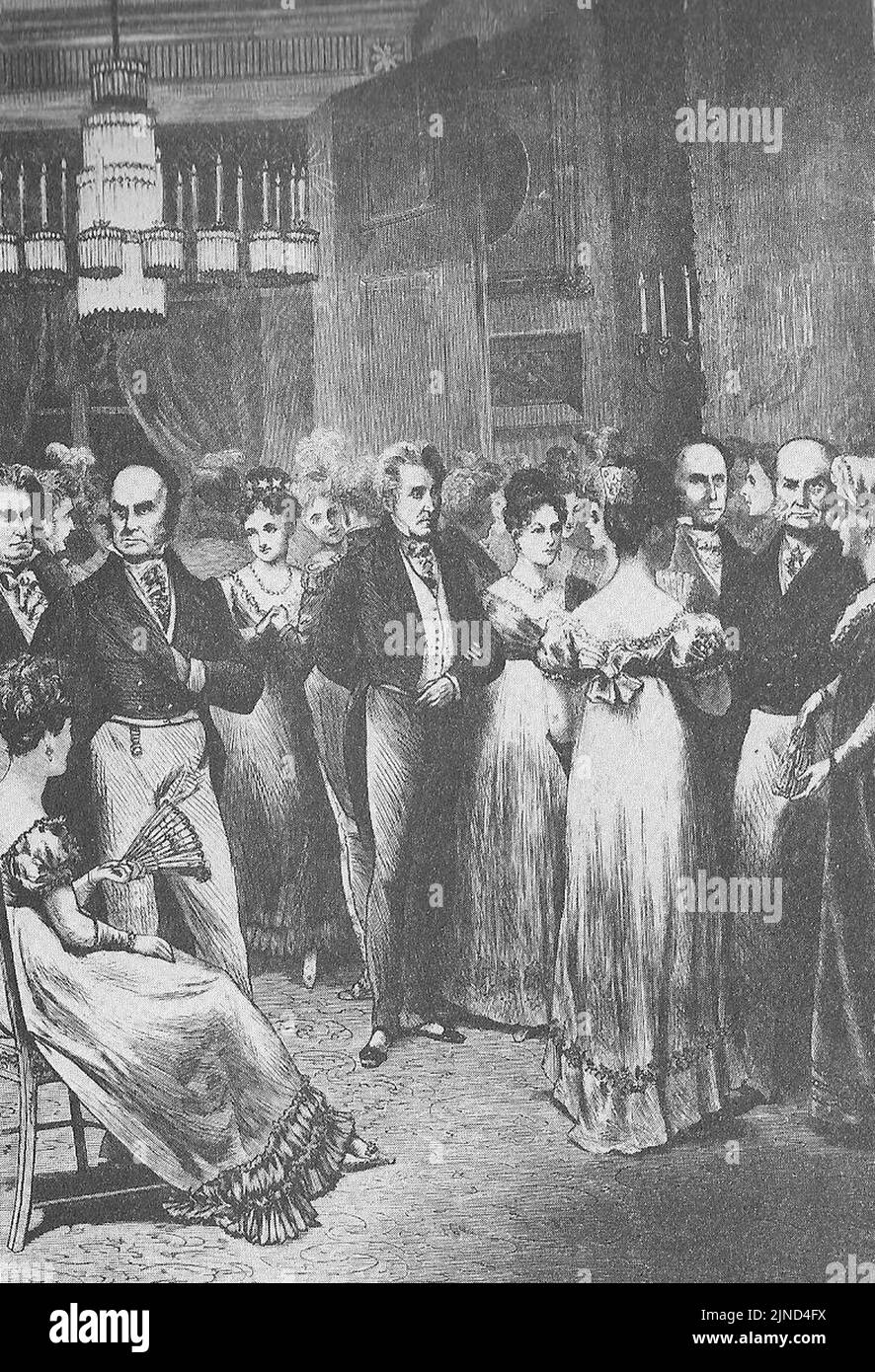 The ball given for Andrew and Rachel Jackson by John Quincy and-Louisa ...