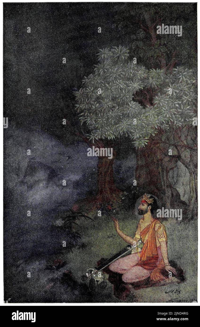 The Banished Yaksha - Abanindranath Tagore Stock Photo - Alamy