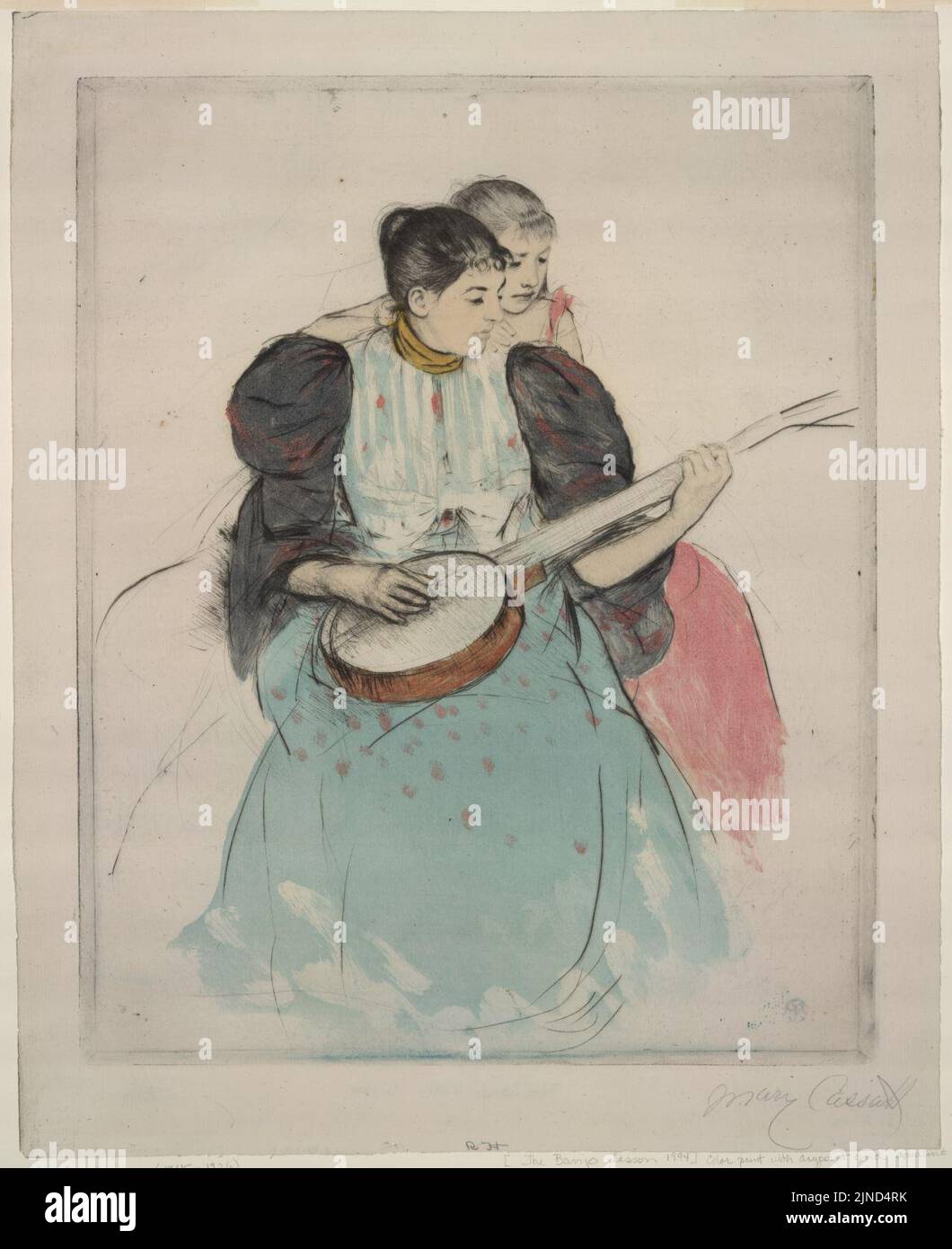 The banjo lesson) - Mary Cassatt Stock Photo - Alamy