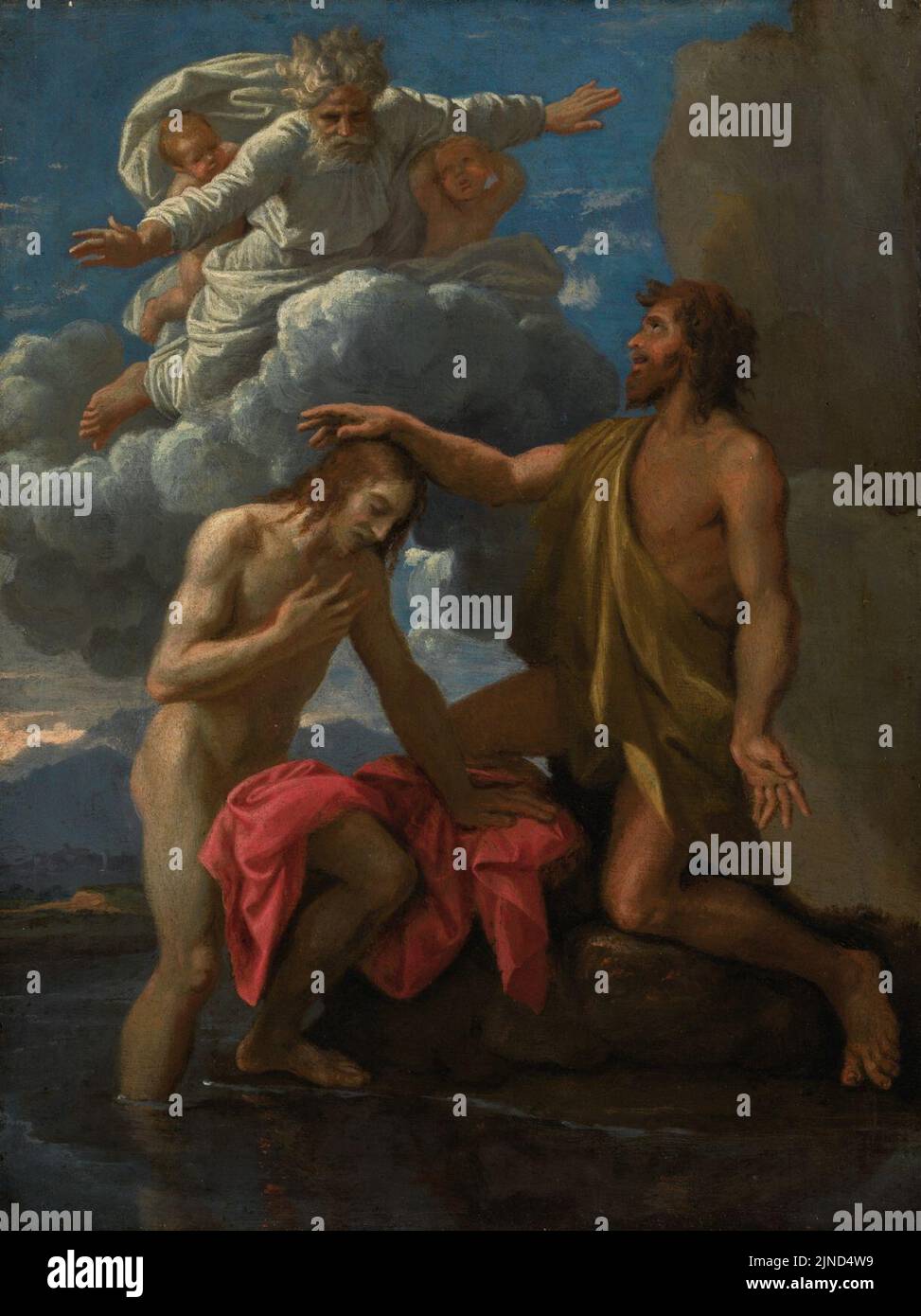 The Baptism of Christ Poussin Stock Photo - Alamy