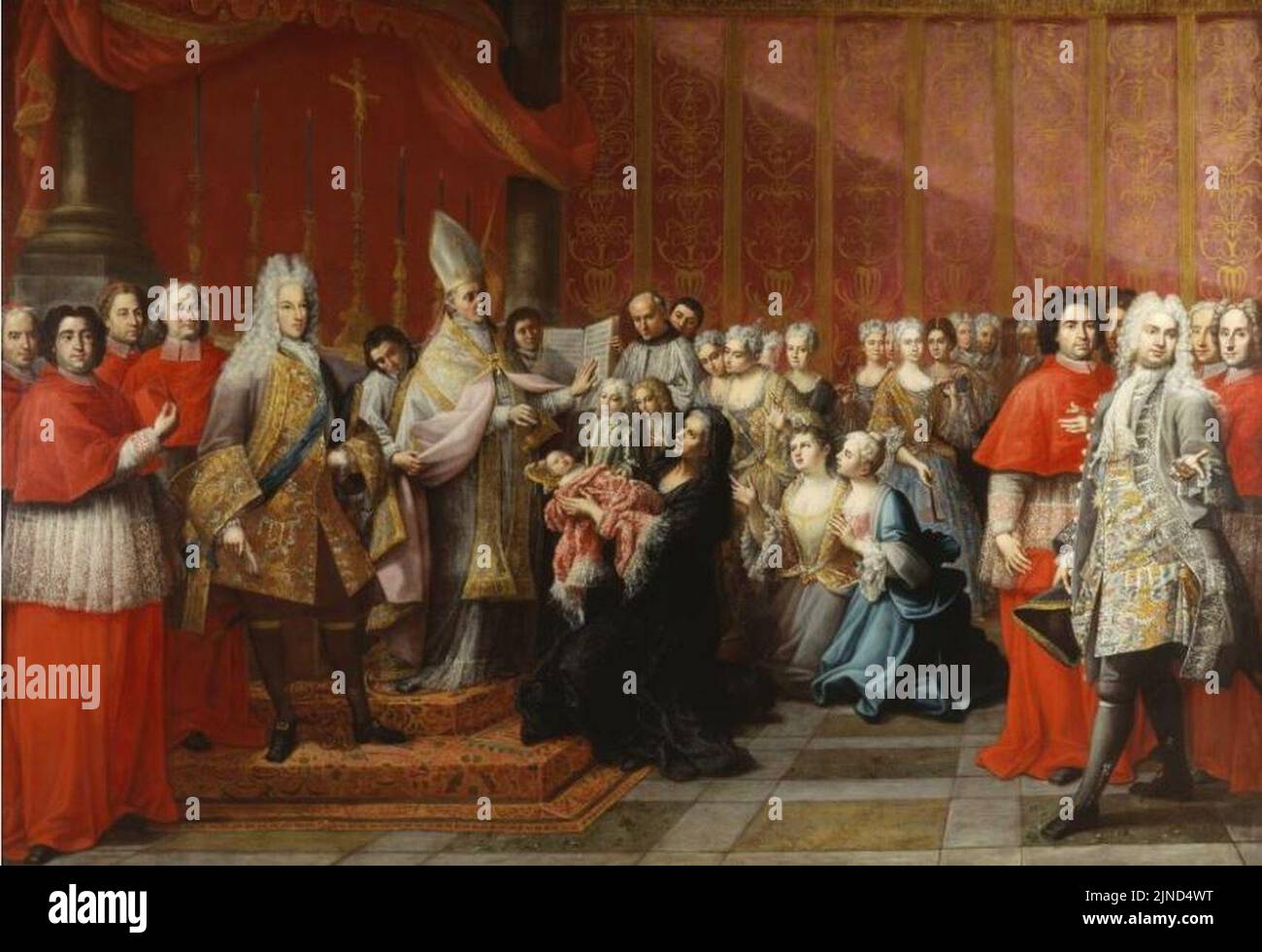 The baptism of prince Charles Edward Stuart, Rome 1720 Stock Photo - Alamy