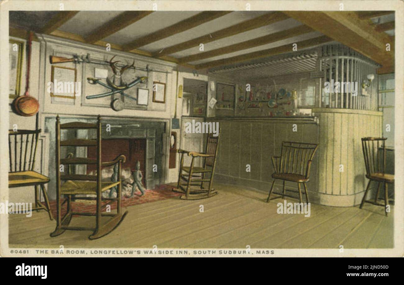 The Bar Room, Longfellow's Wayside Inn Stock Photo - Alamy
