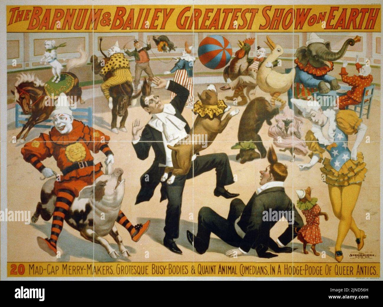 The Barnum and Bailey Greatest Show on Earth. 20 Mad-Cap Merry-Makers ...